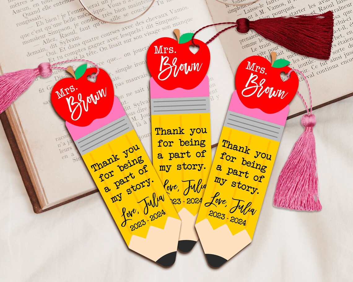 Teacher Christmas Gifts, Teacher Bookmark, Teacher Appreciation Gift ...