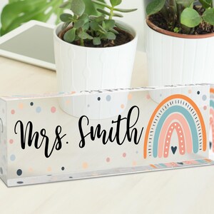 Teacher Name Plate for Desk, Personalized Teacher Desk Name Plate ...