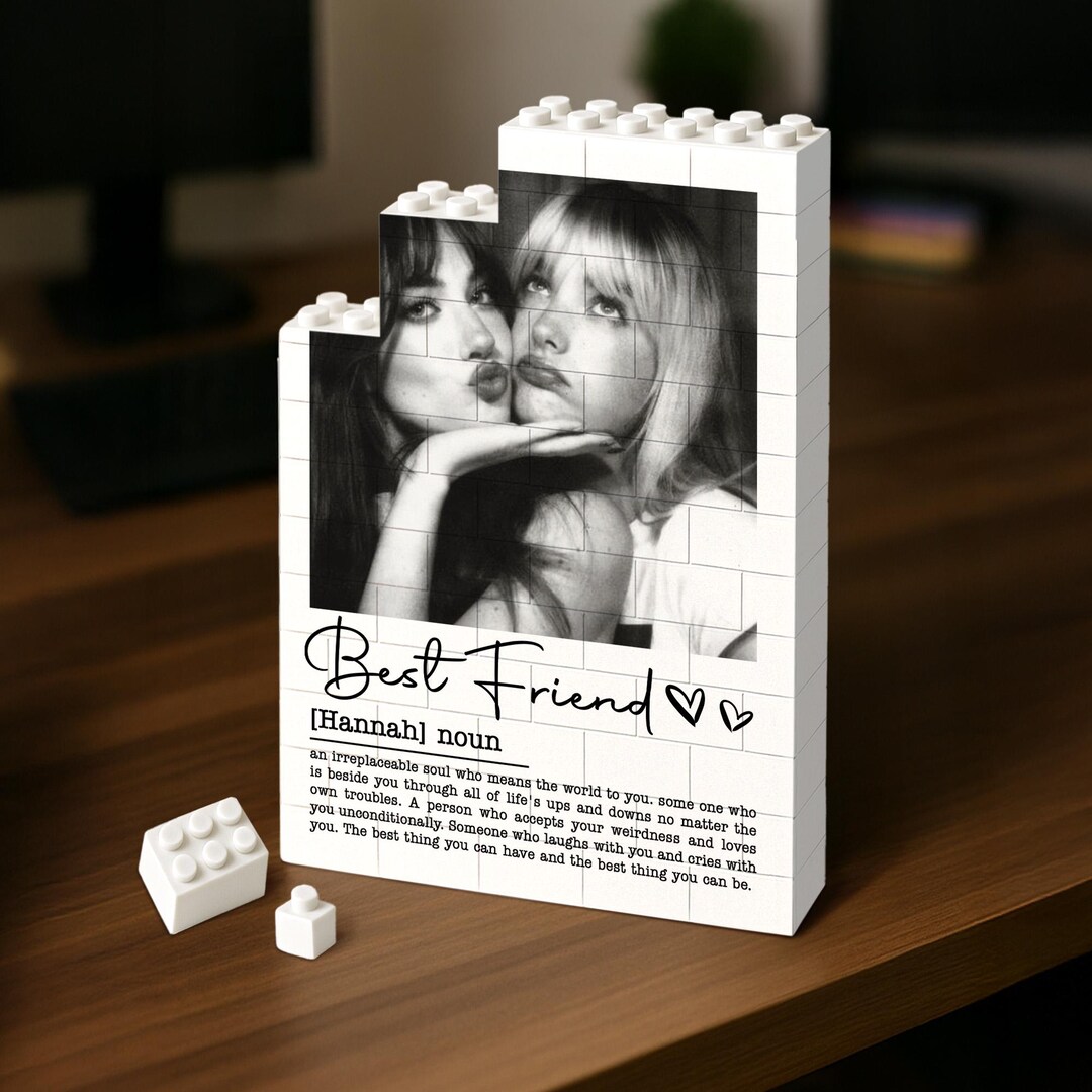 Custom Best Friend Photo Building Block, Personalized Bestie Photo ...