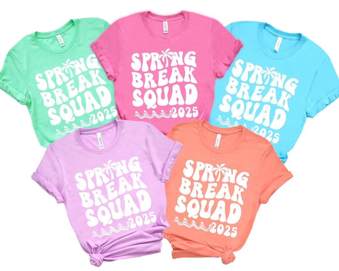 Spring Break 2025 Squad, Beach Vibes 2025 Shirt, Teacher Vacation Shirt ...