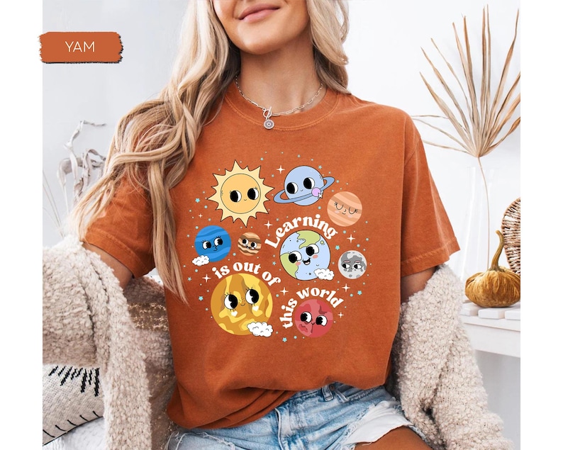 Solar System Teacher Shirts, Learning is Out of This World, Cute Outer ...