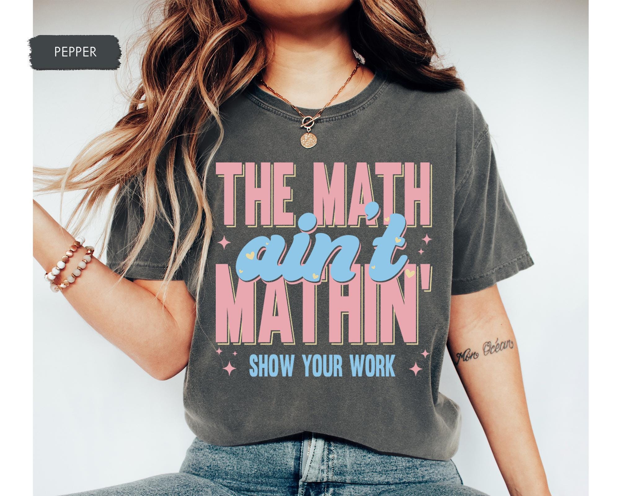 Funny Math Teacher Shirt, the Math Ain't Mathin Meme Shirt, Show Your Work Math Teacher Tee ...