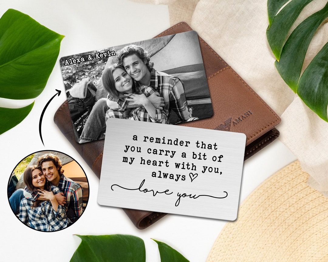 Boyfriend Christmas Gift, Custom Photo Wallet Insert Card, Christmas ...