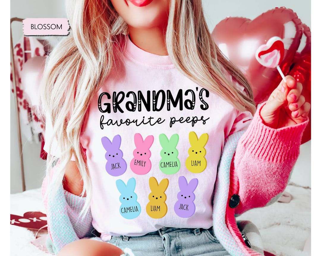 Personalized Grandma Easter Shirt, Nana's Favorite Peeps Easter Shirt ...