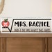Math Teacher Gift, Math Teacher Name Plate, Personalized Teacher Name ...