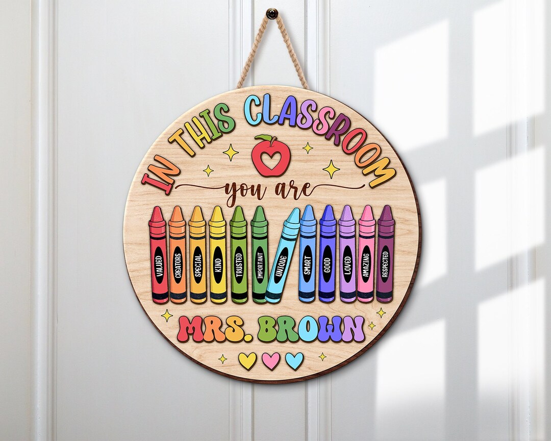 Personalized 3D Teacher Door Hanger, in This Classroom You Are Teacher ...