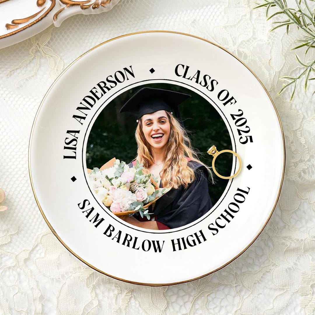 Custom Photo Graduation Gift, Personalized Face Graduation Trinket Ring ...