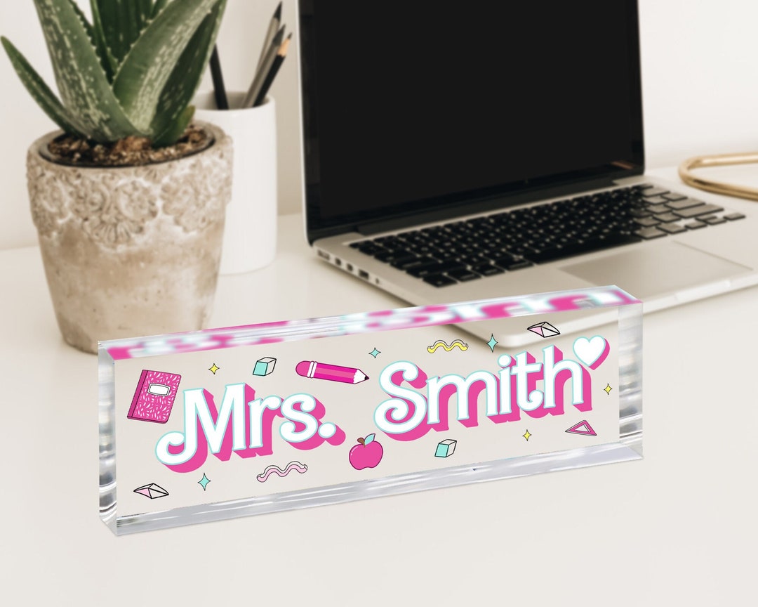 Personalized Teacher Desk Name Plate, Teacher Appreciation Gifts ...