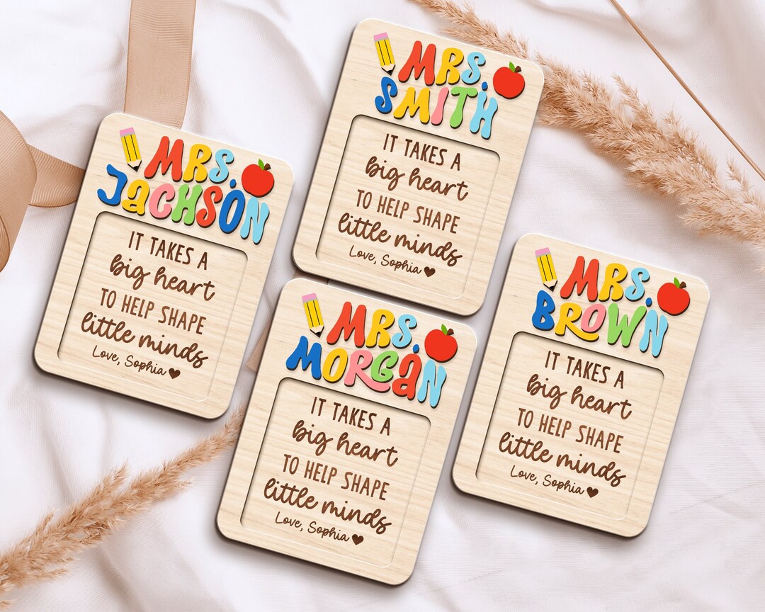 Teacher Appreciation Gift, Personalized 3D Teacher Sticky Note Holder ...