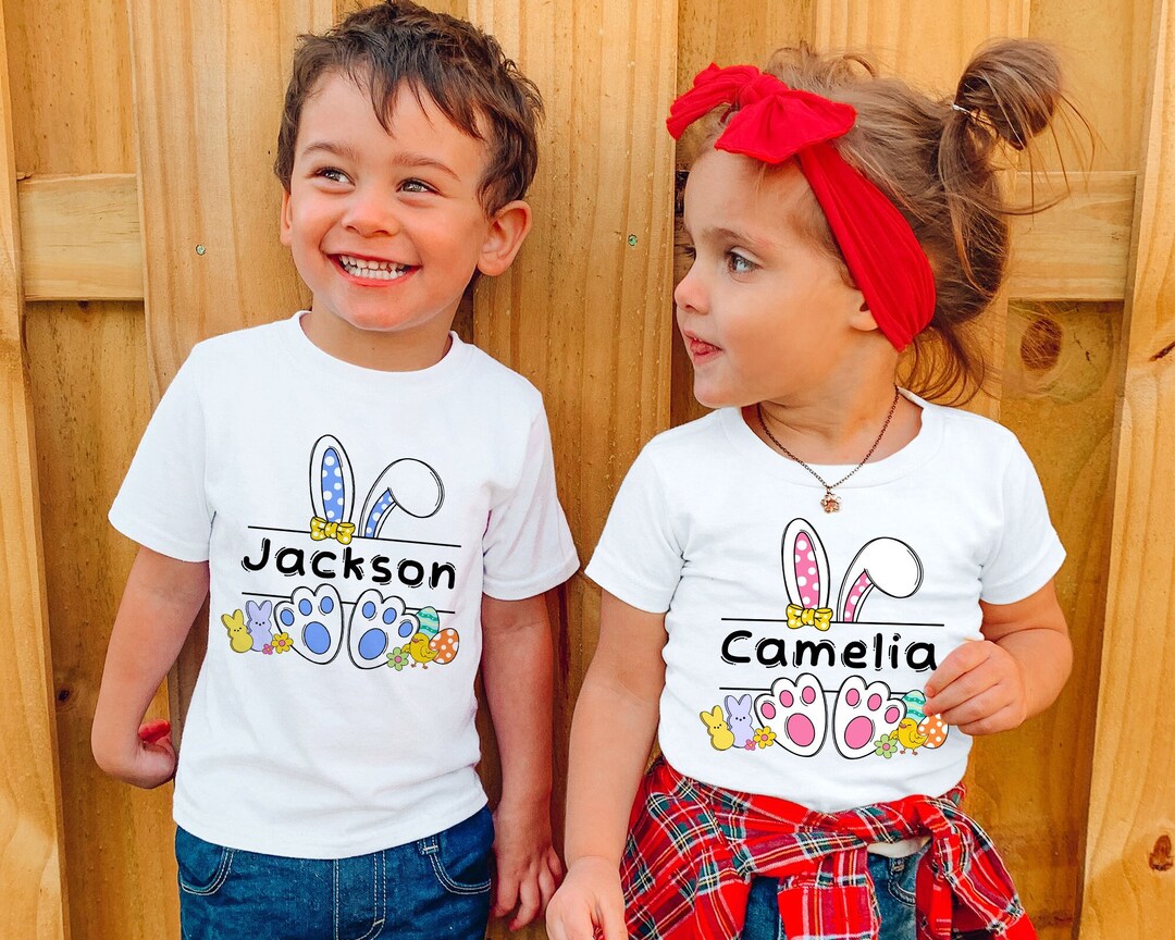 Custom Easter Bunny Shirt for Kids, Custom Easter Shirt, Kids Easter ...