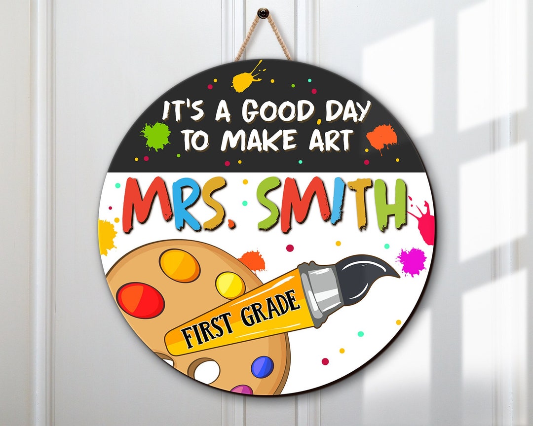 Art Teacher Gift, Classroom Decor, Teacher Hanging Door Sign, Art ...