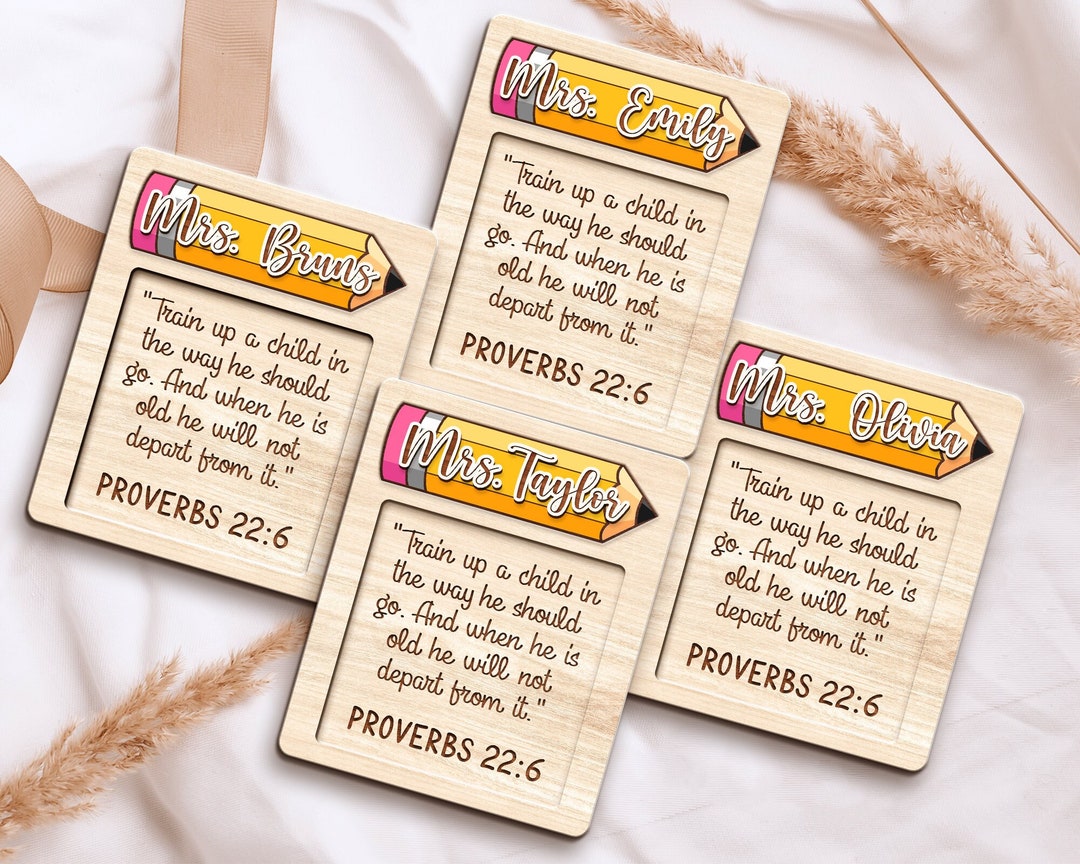 Teacher Gifts, Personalized Sticky Note Holder, Custom Teacher Name ...