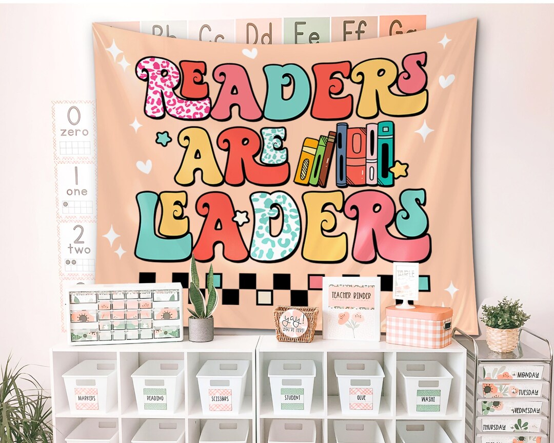 Readers Are Leaders Classroom Decoration, Book Lover Gift , Custom ...