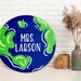Personalized Teacher Gift Door Sign, Geography Classroom Welcome Sign ...
