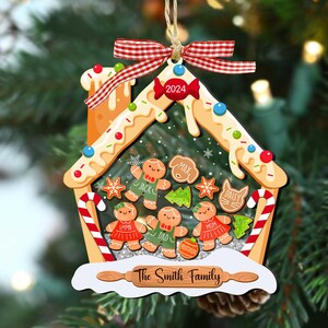 Personalized Gingerbread House Christmas Ornament 2024, Gingerbread ...