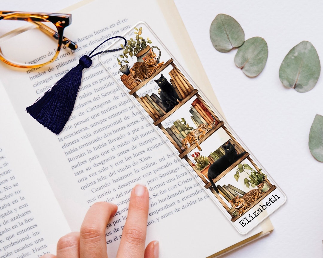 Book Marks for Reading Women, Book Lovers Gifts, Book and Cat Lovers ...
