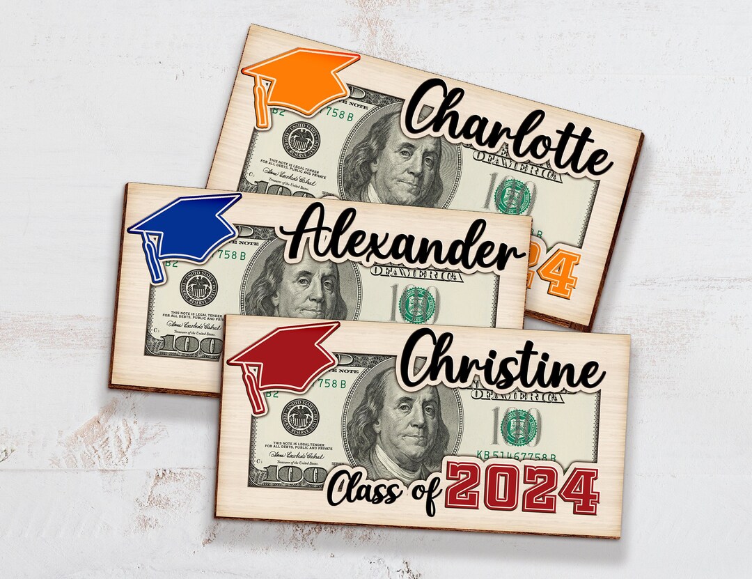 Custom Graduation Money Holder, Class of 2024 Graduate Gifts ...