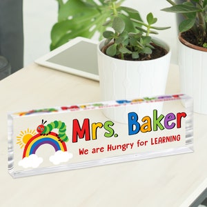 Personalized Teacher Desk Name Plate, Elementary Teacher Gifts, Teacher ...