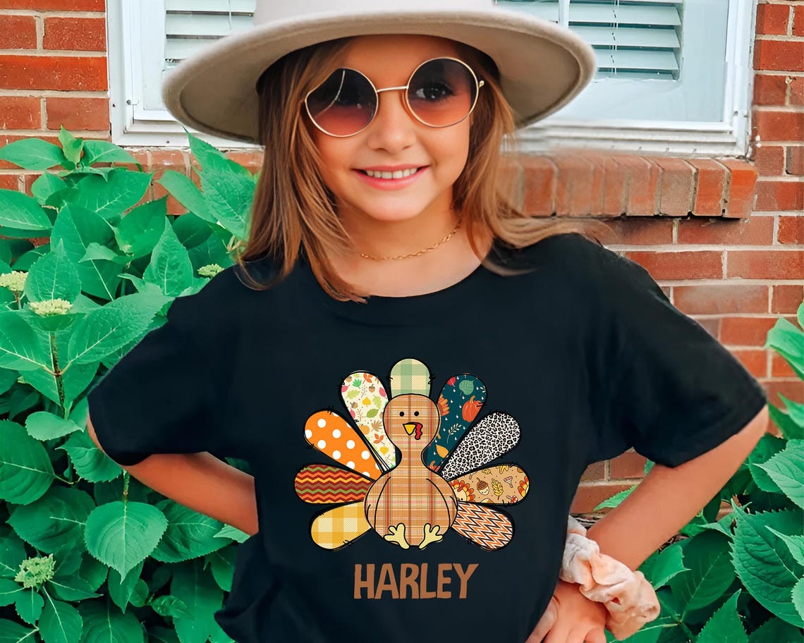 Kids Thanksgiving Shirt, Custom Thanksgiving Shirt, Fall Kids Shirt ...