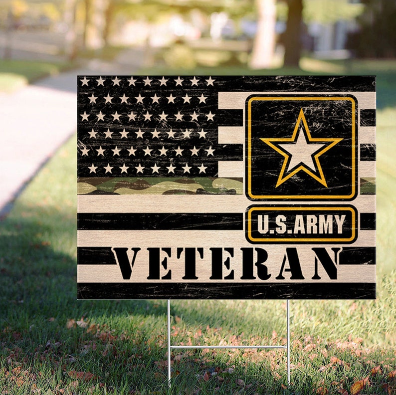 US Army Veteran Yard Sign United States Army Sign Veteran | Etsy