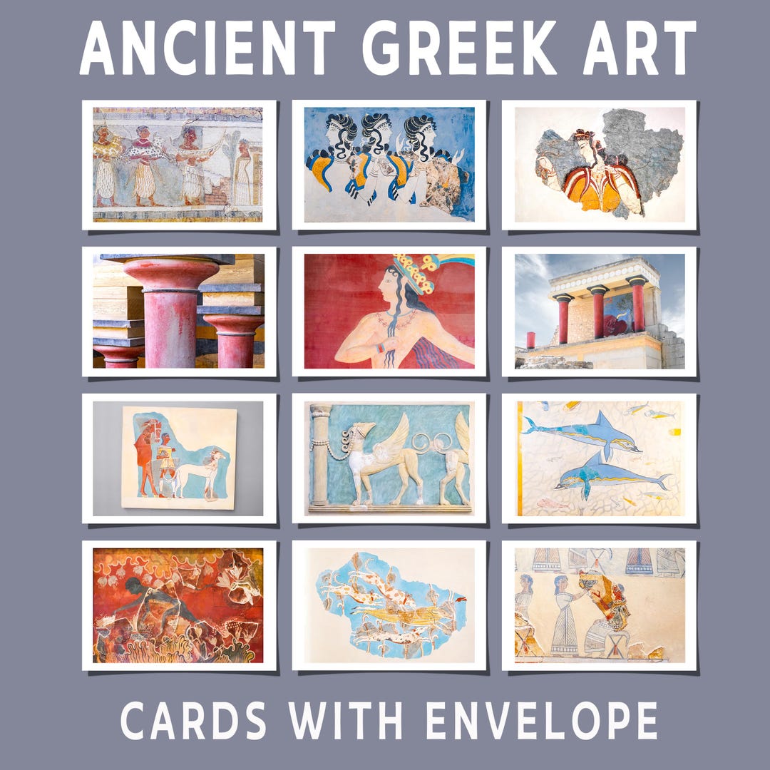 Ancient Greece Art Postcard / Greeting Card A6 B6 Size Set or Single ...