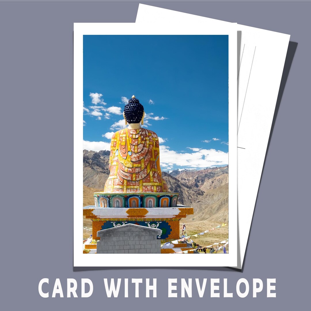 Buddha Postcard / Greeting Card Matt A6 B6 Size With Envelope Ladakh ...