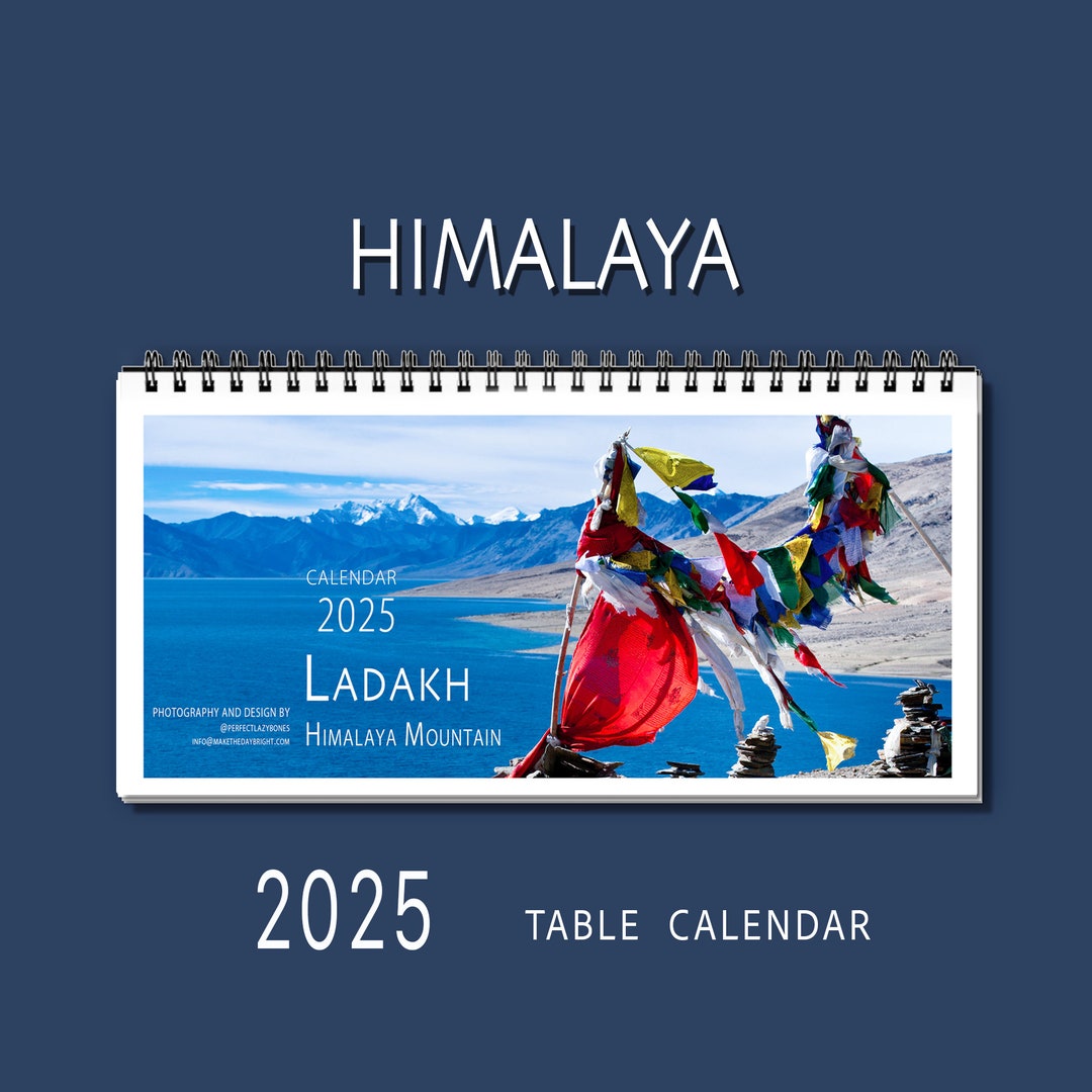 Himalaya Mountain 2025 Ladakh Table Photo Calendar Desktop Travel Book ...