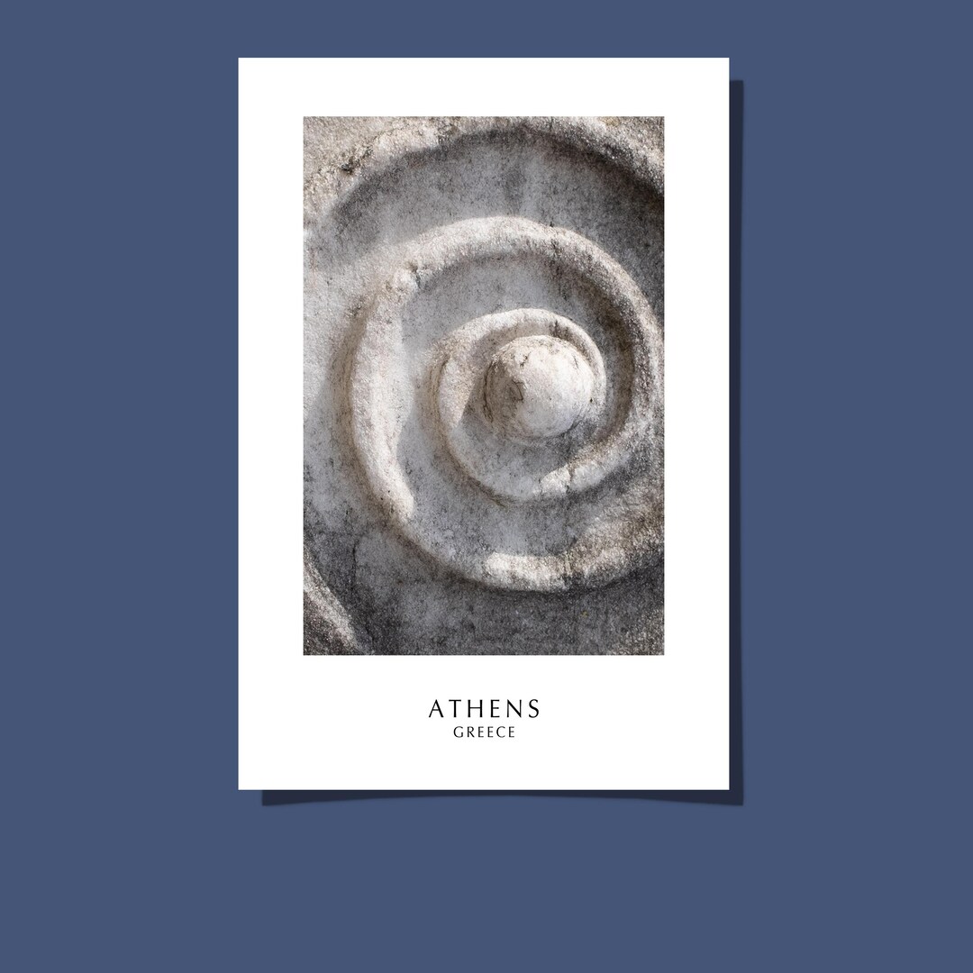 Greek Ionic Column Poster/postcard Temple Detail Ancient Architecture ...