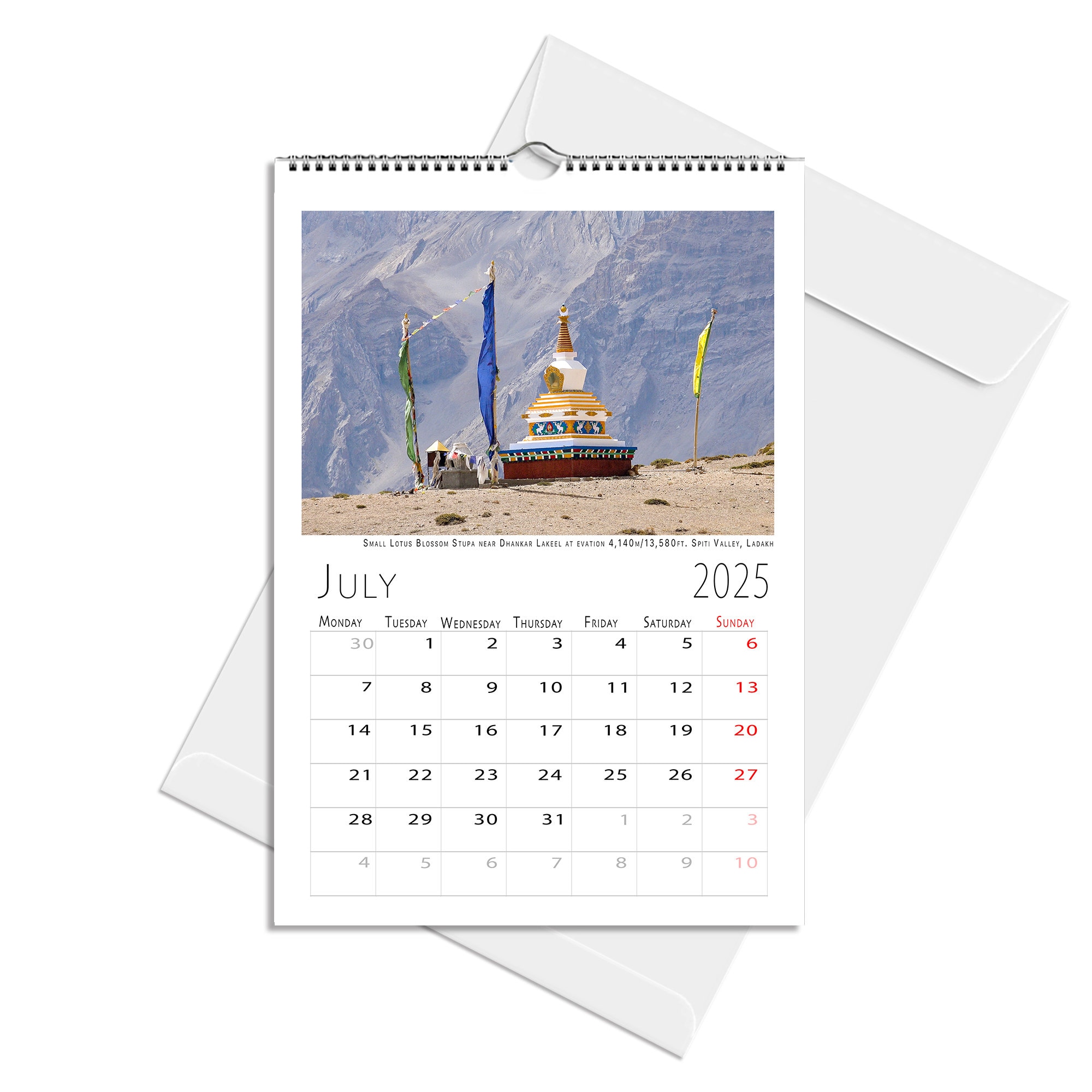 Tibetan Buddhism 2025 Ladakh Vertical Wall Photo Calendar A3 A4 Sacred ...