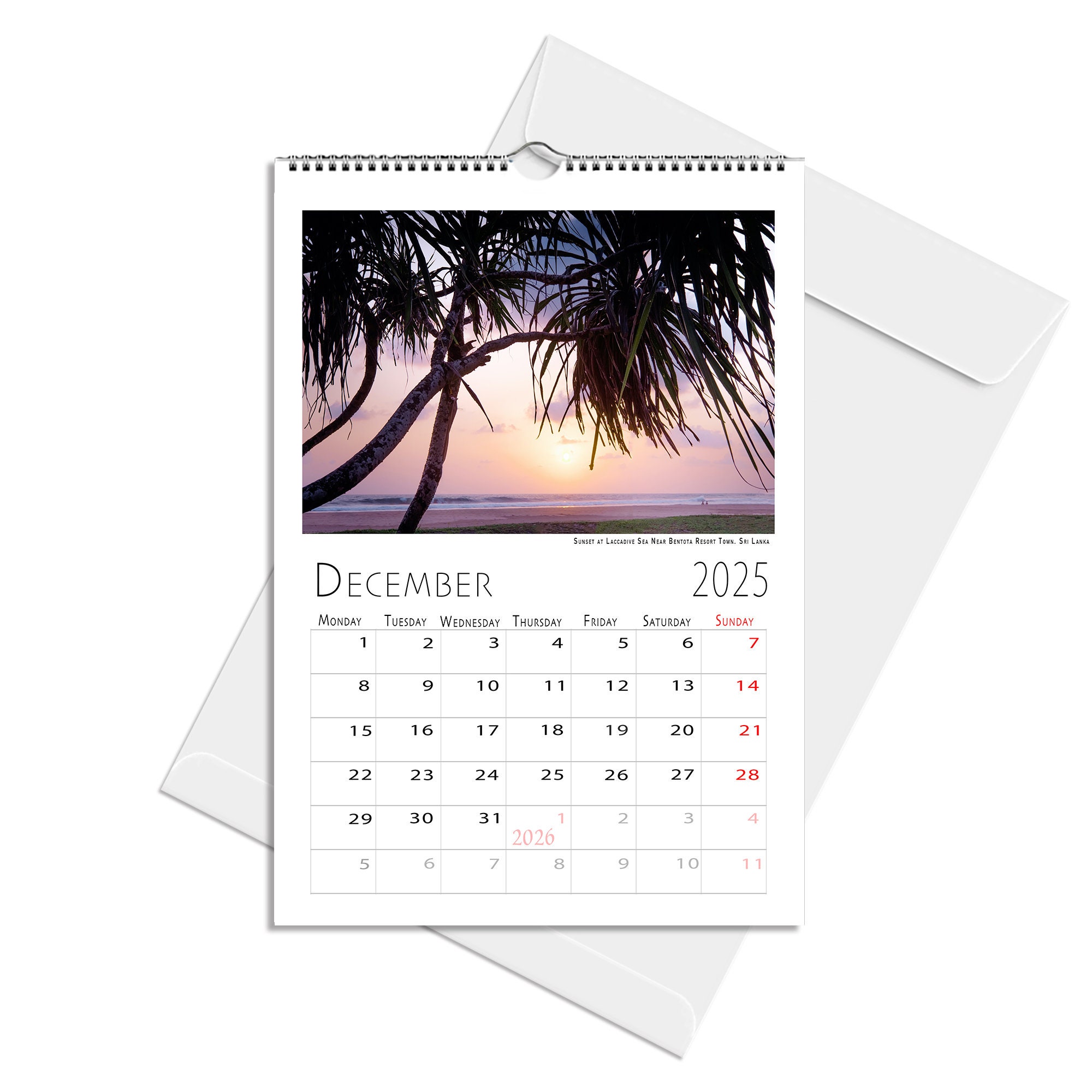 Beaches Oceans Landscapes 2025 Vertical Wall Photo Calendar A3 A4 ...