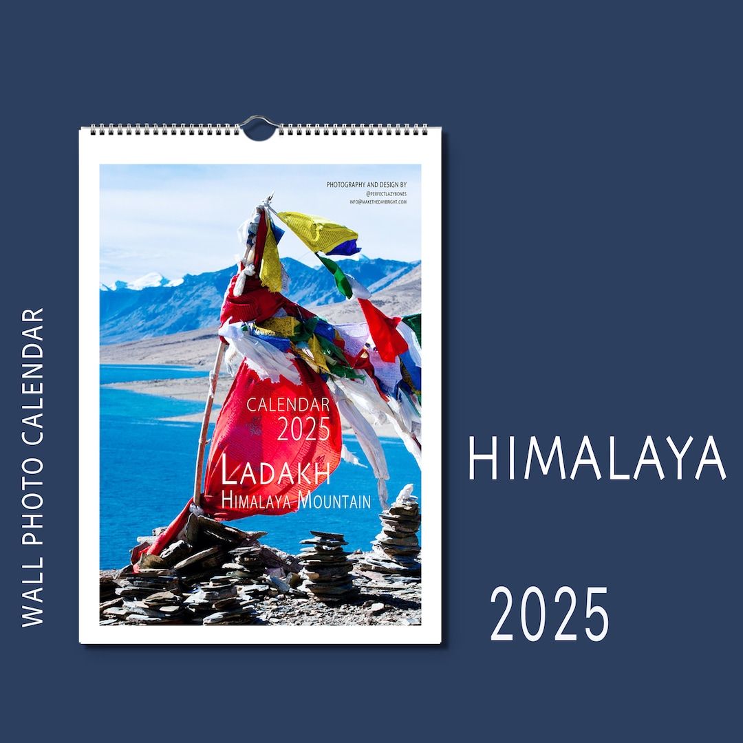 Himalaya Mountain 2025 Ladakh Vertical Wall Photo Calendar A3 A4 ...