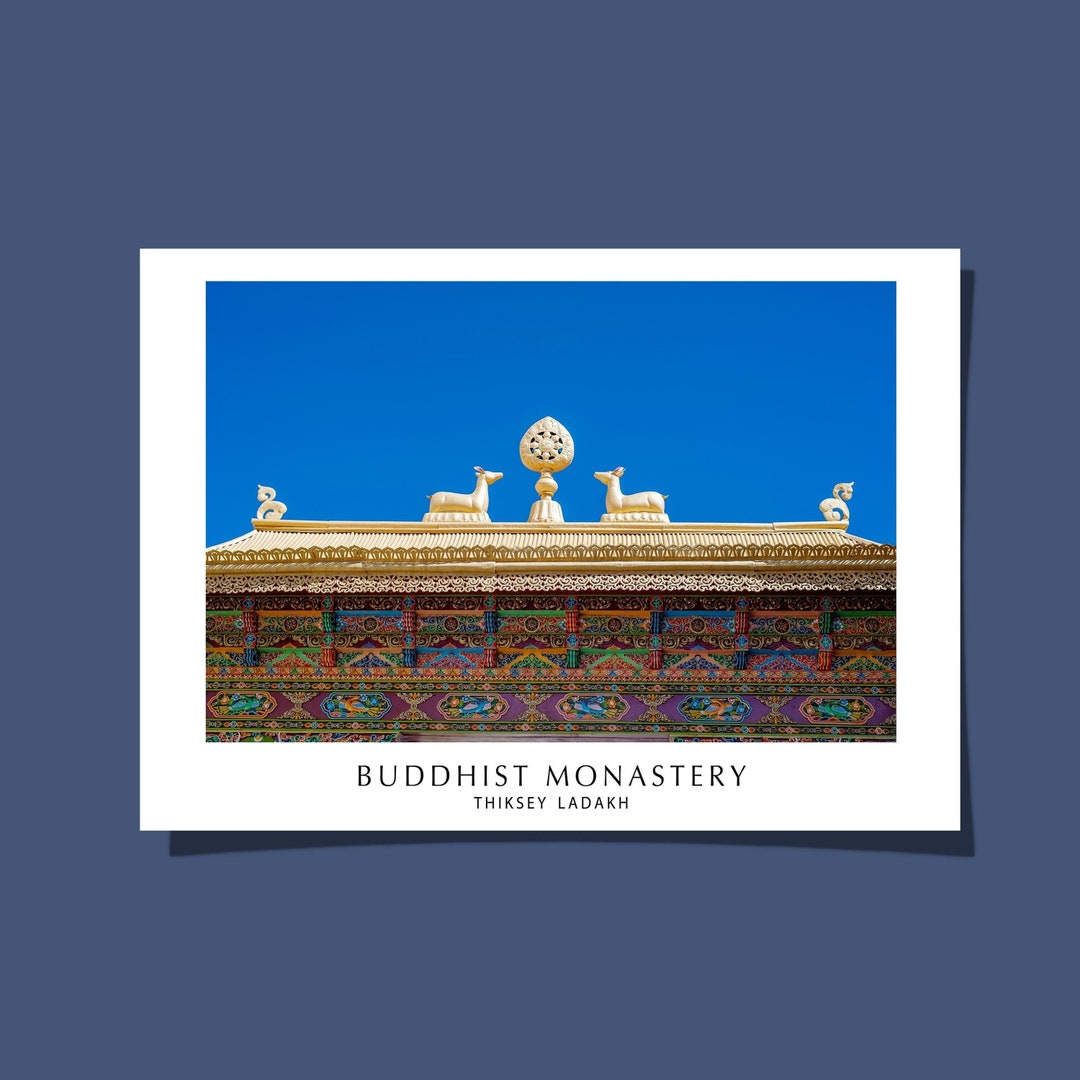 Dharma Wheel Poster/postcard Dharmachakra Print Thiksey Monastery ...