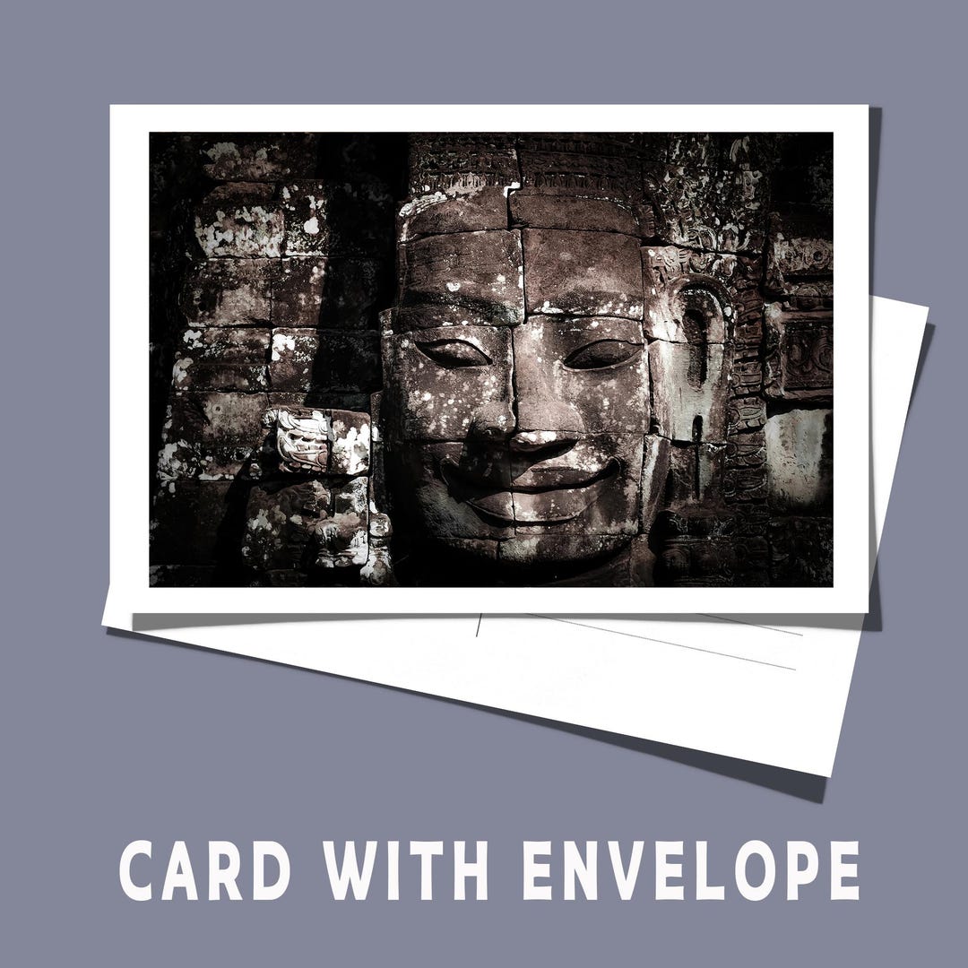 Buddha Angkor Wat Postcard/greeting Card Matt A6 B6 Size With Envelope ...