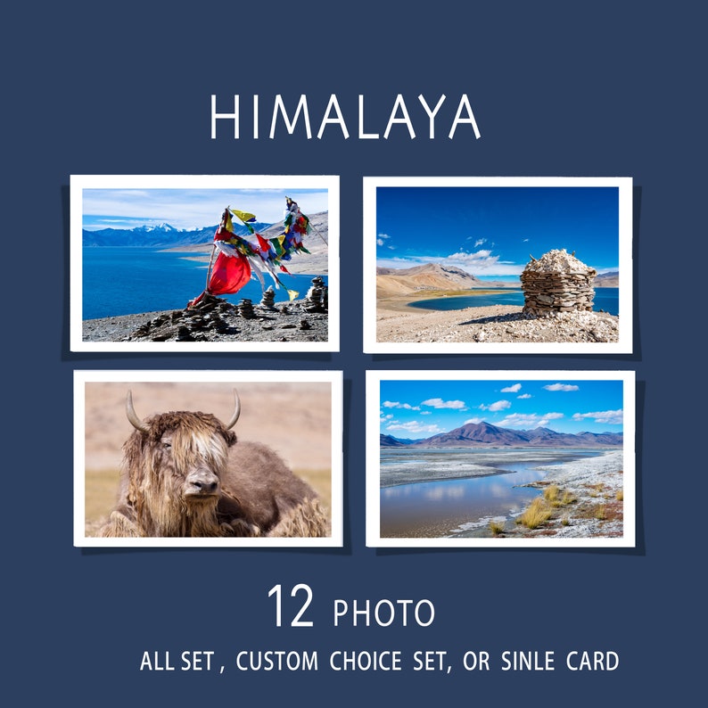 Himalaya Mountain 12 Fine Art Postcards Set Single Card Ladakh ...