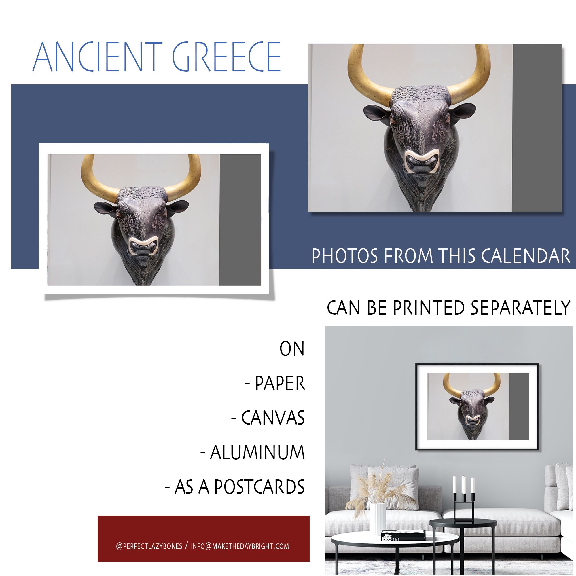 Ancient Greece 2025 Vertical Wall Photo Calendar A3 A4 Monthly ...