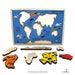 Arabic Continents & Oceans Wooden Puzzle: Montessori Educational Toy - Etsy