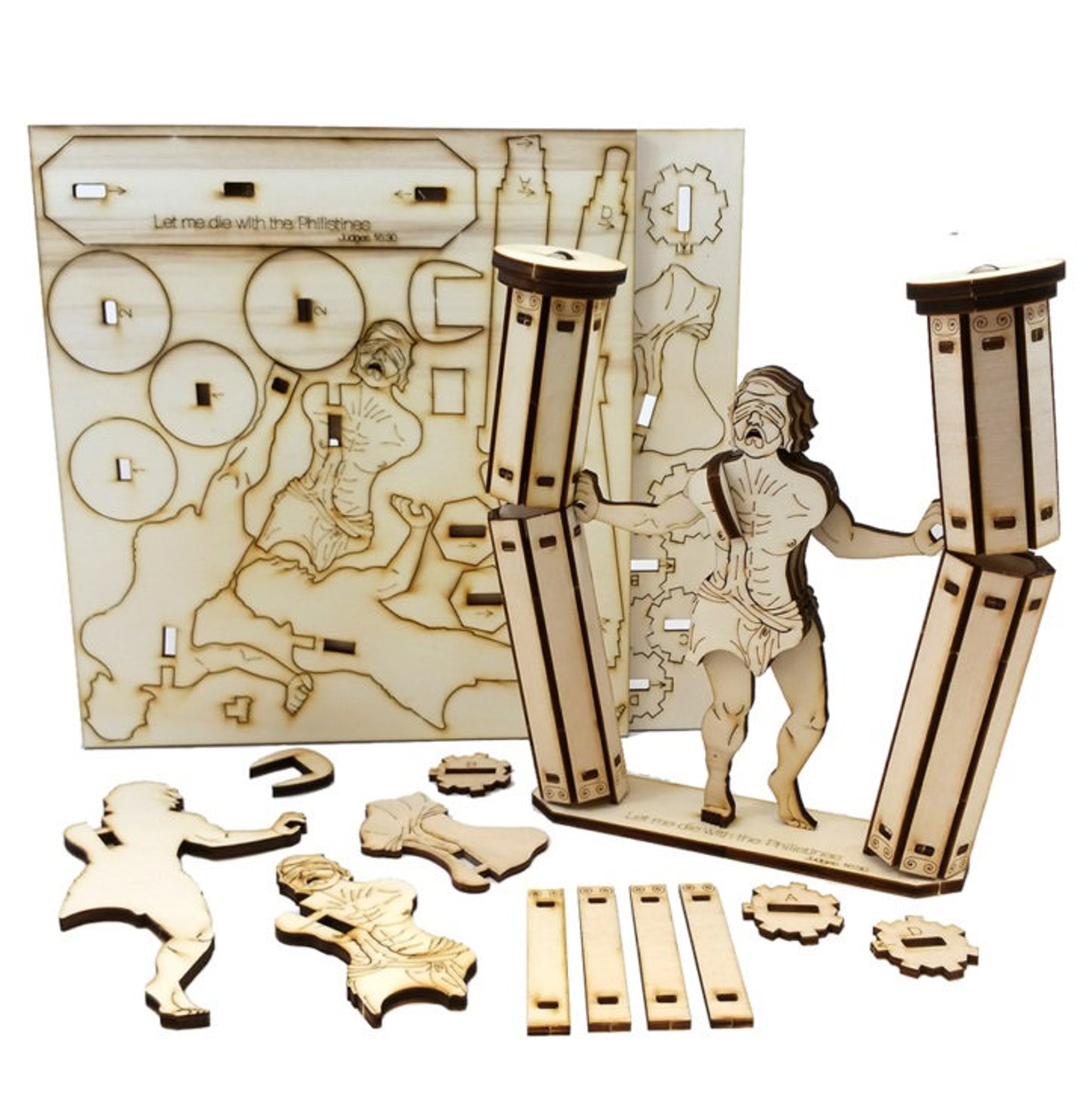 Samson 3D Wooden Puzzles Laser Art Model Construction Kit - Etsy