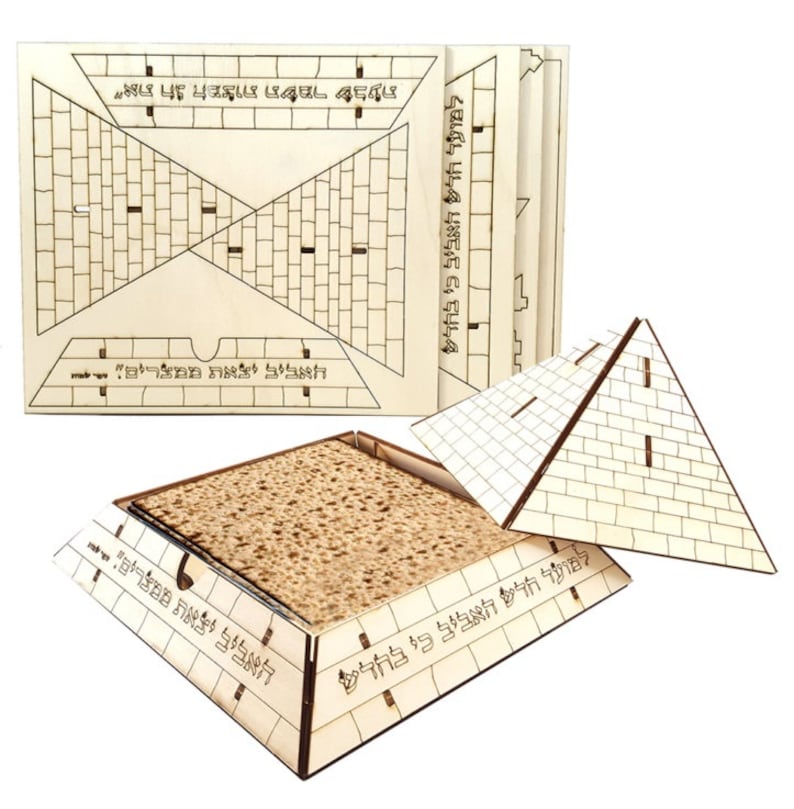 Pyramid Matzah Holder: Passover Seder Wooden Puzzle - Etsy