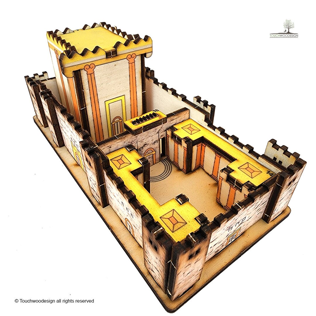 The Second Temple Gold Color Small - Bible Stories, Non-toxic 3D Wooden ...