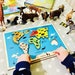 Arabic Continents & Oceans Wooden Puzzle: Montessori Educational Toy - Etsy