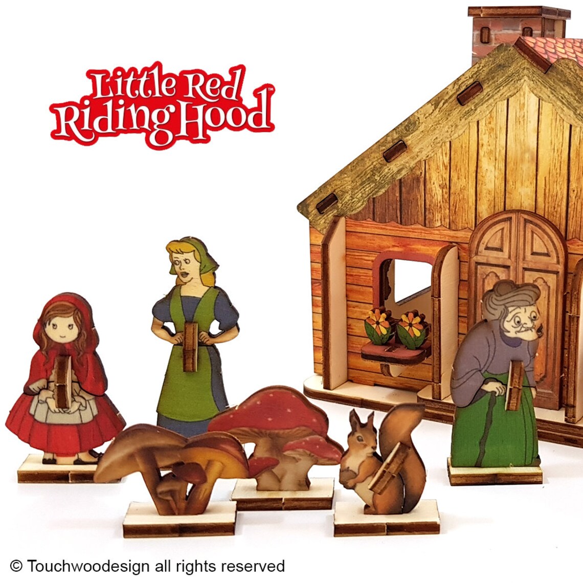 Little Red Riding Hood Fairy Tale 3D Wooden Puzzles Laser | Etsy