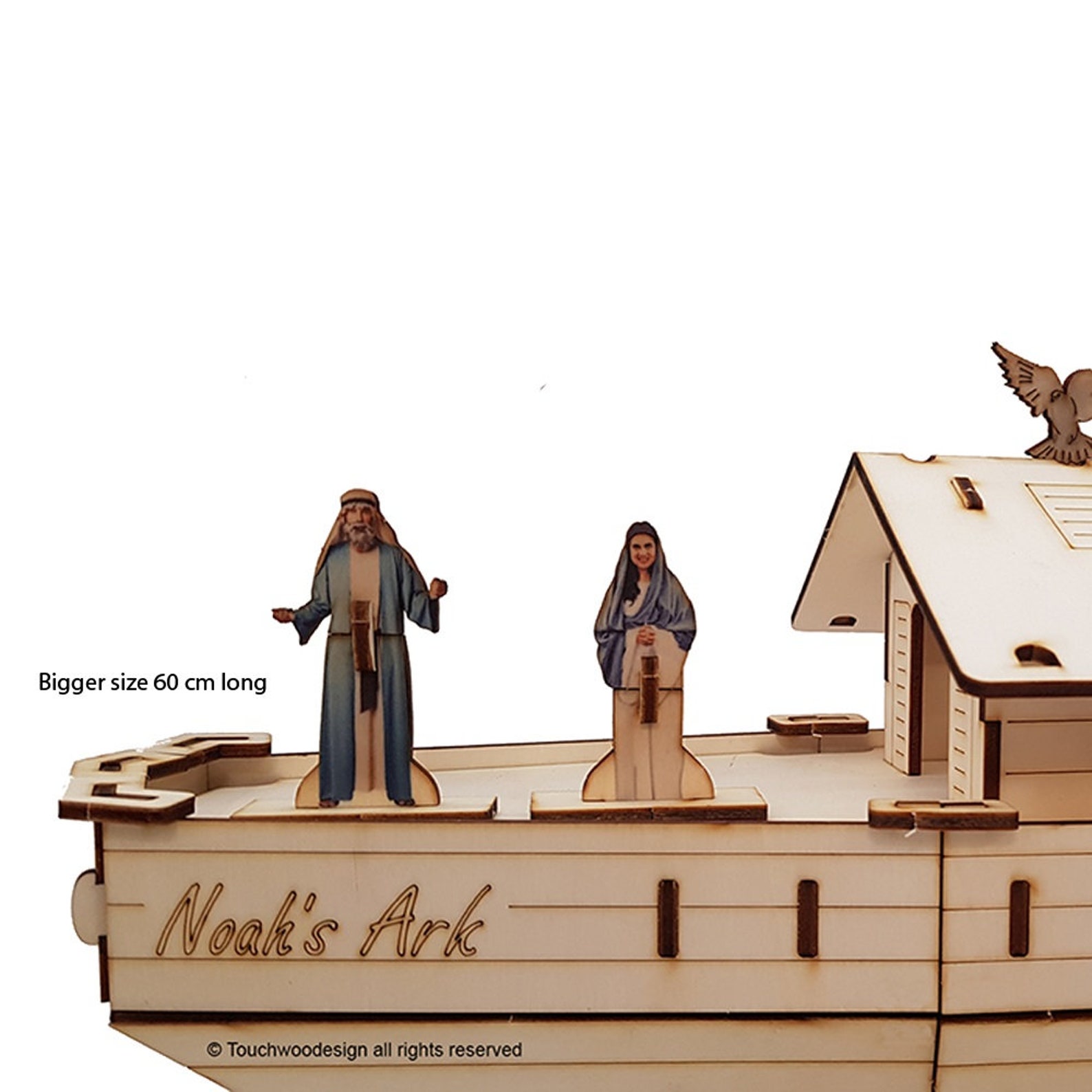 Noah's Ark 3D Wooden Puzzle: Biblical Laser Art Model Kit - Etsy