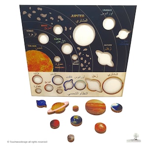 Arabic Solar System & the Planets - Montessori Toys - Educational ...