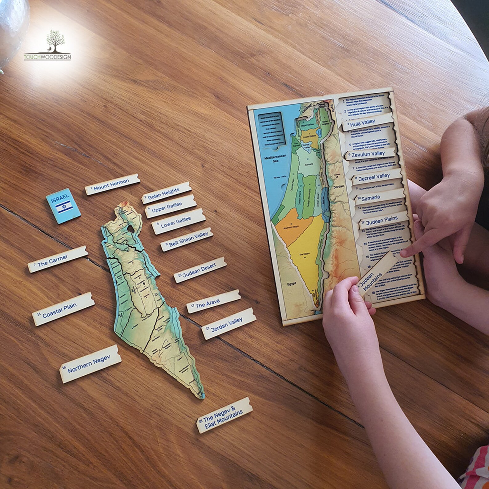 Wooden Map of Israel Puzzle: Montessori Educational Toy - Etsy