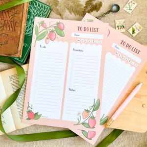 Strawberry to Do List, Printable, PDF Planner Checklist, Instant ...