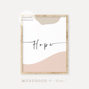 Set of 3 Printable Wall Poster, Faith Hope Love Christian Home Decor ...