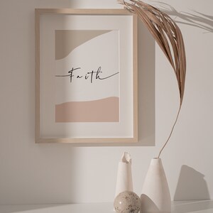 Set of 3 Printable Wall Poster, Faith Hope Love Christian Home Decor ...