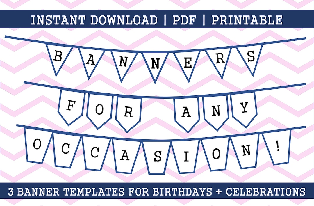 PRINTABLE Birthday and Celebration BANNER PDF for Any Party! | Party ...