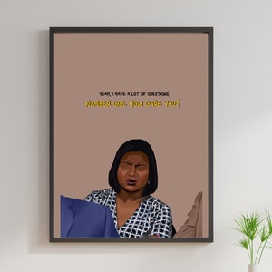 Kelly Kapoor How Dare You Wall Art Print - the Office - Mindy Kaling ...
