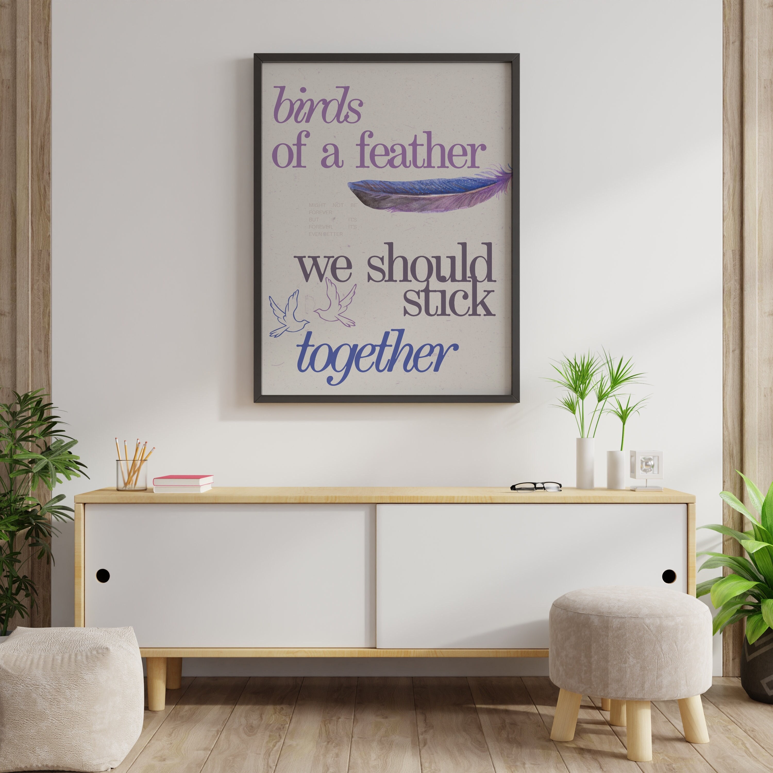 Birds of a Feather Song Lyrics Poster Billie Eilish HMHAS Wall Art ...